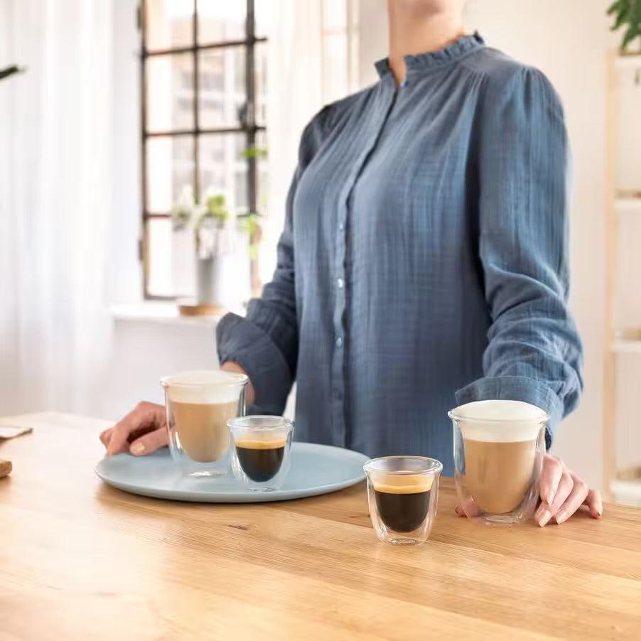 Delonghi 190ml Double Wall Cappuccino Cups – Procafetière.ca