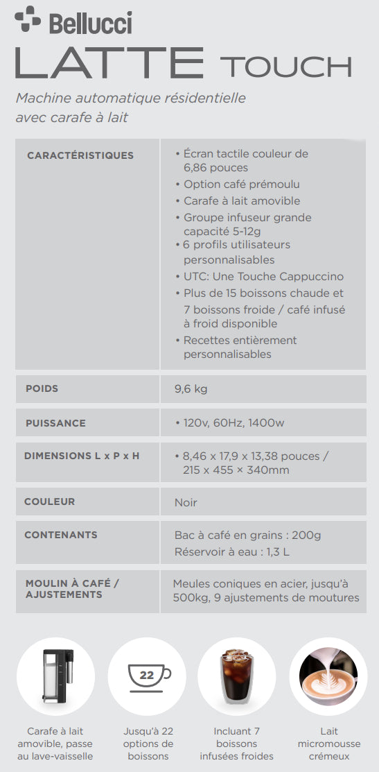 Bellucci Latte Touch – Procafetière.ca